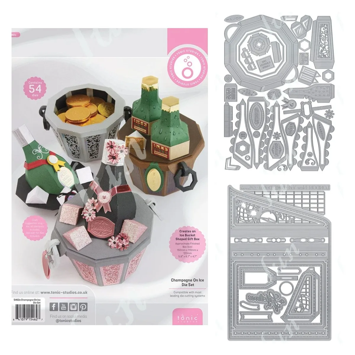 Metal-Cutting-Dies-Box-Champagne-on-Ice-Mini-Memory-Book-Die-Set ...