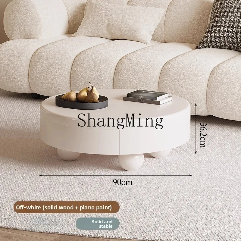 DHY light luxury round coffee table combination living room household ...