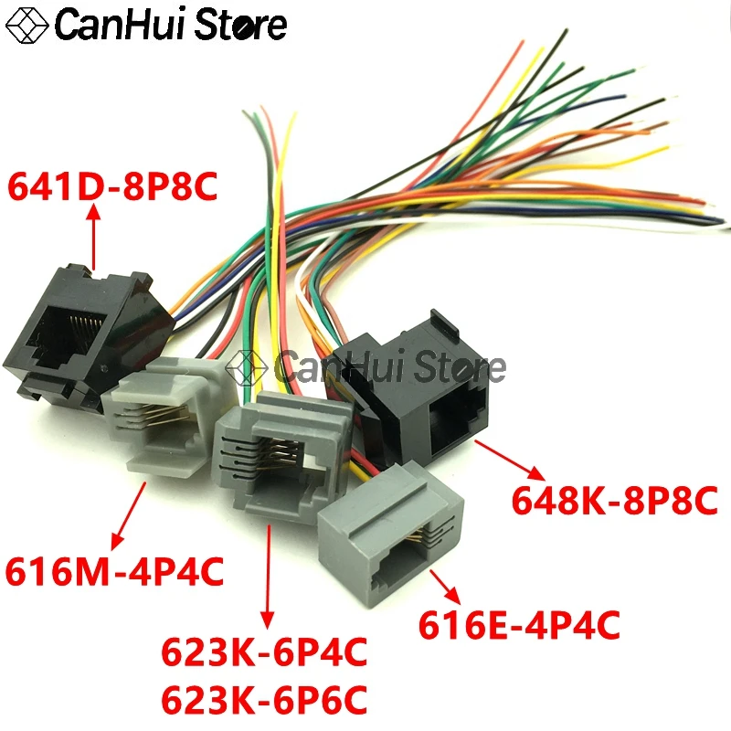5pcs 616E 623K 616M 641D 648K 4P4C 6P4C 6P6C 8P8C RJ11\RJ12\RJ45 ...