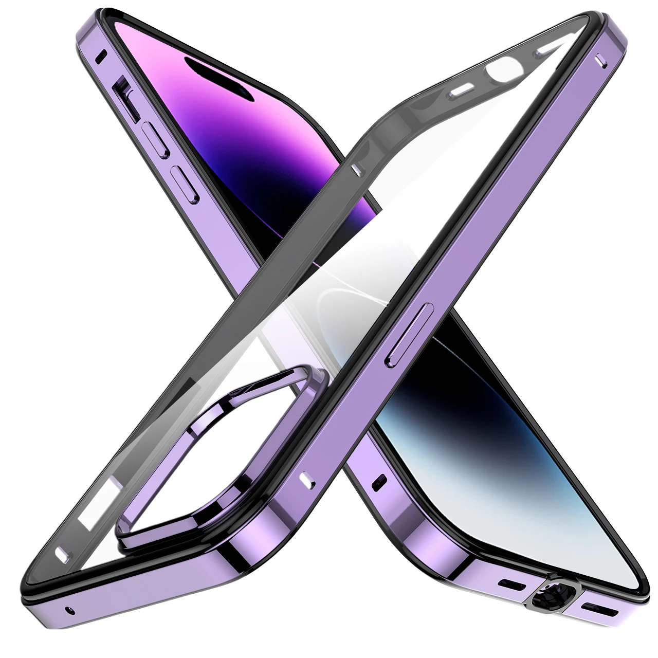 Luxury-Metal-Frame-Acrylic-Clear-Phone-Case-for-IPhone-15-14-Plus-13-12 ...