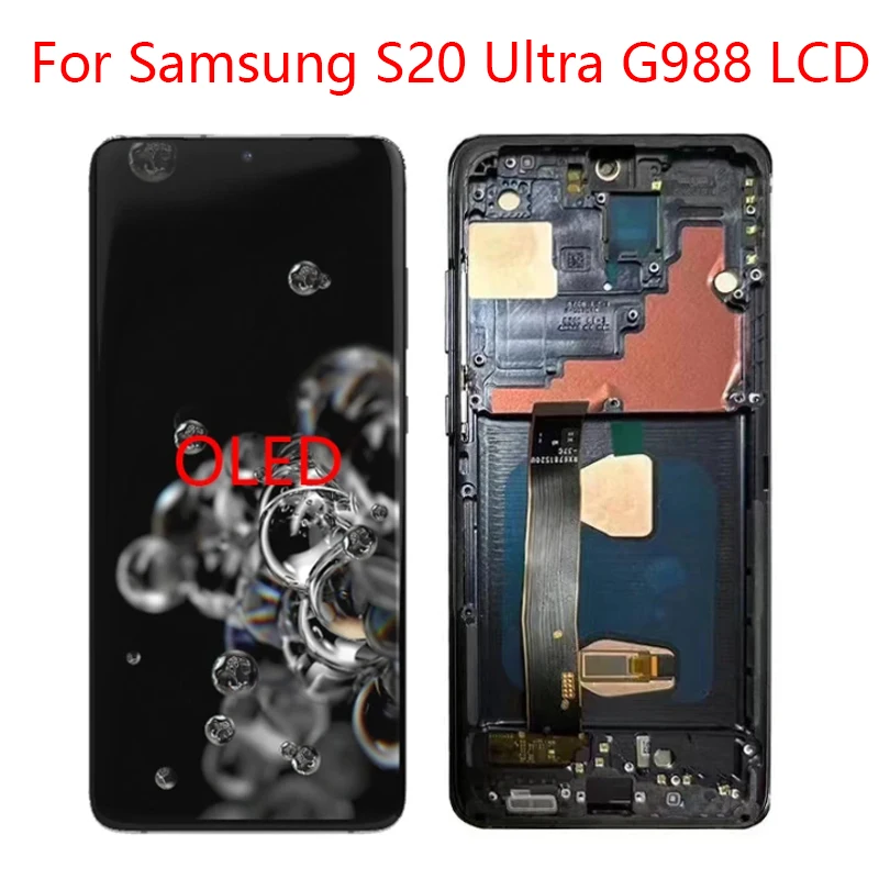 AMOLED-S20-Ultra-Screen-Assembly-for-Samsung-Galaxy-S20-Ultra-5G-G988 ...