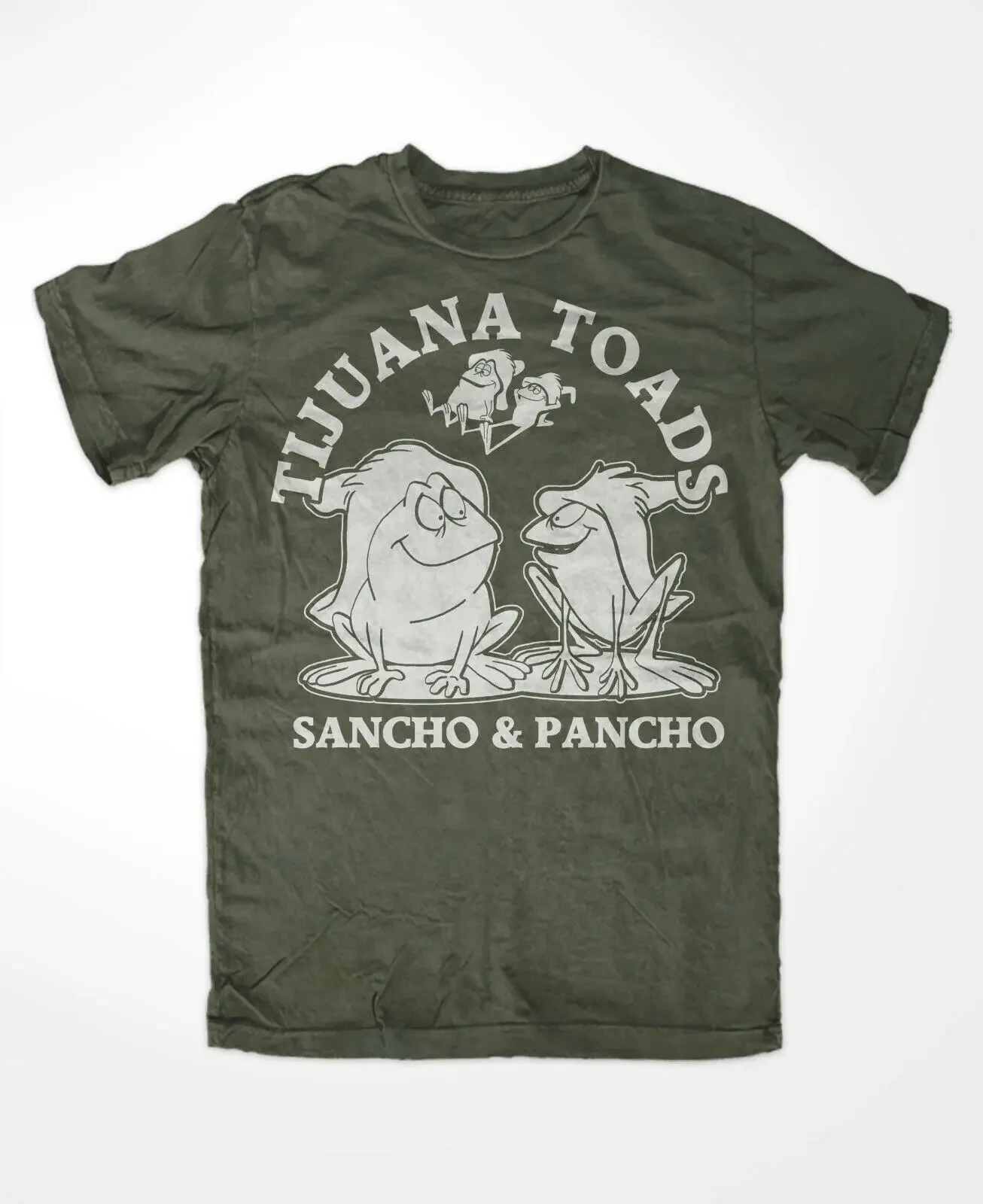 Tijuana-Toads-T-Shirt-OLIVE-M3-Frogs-Frog-Fun-Sancho-Pancho-Old-School ...