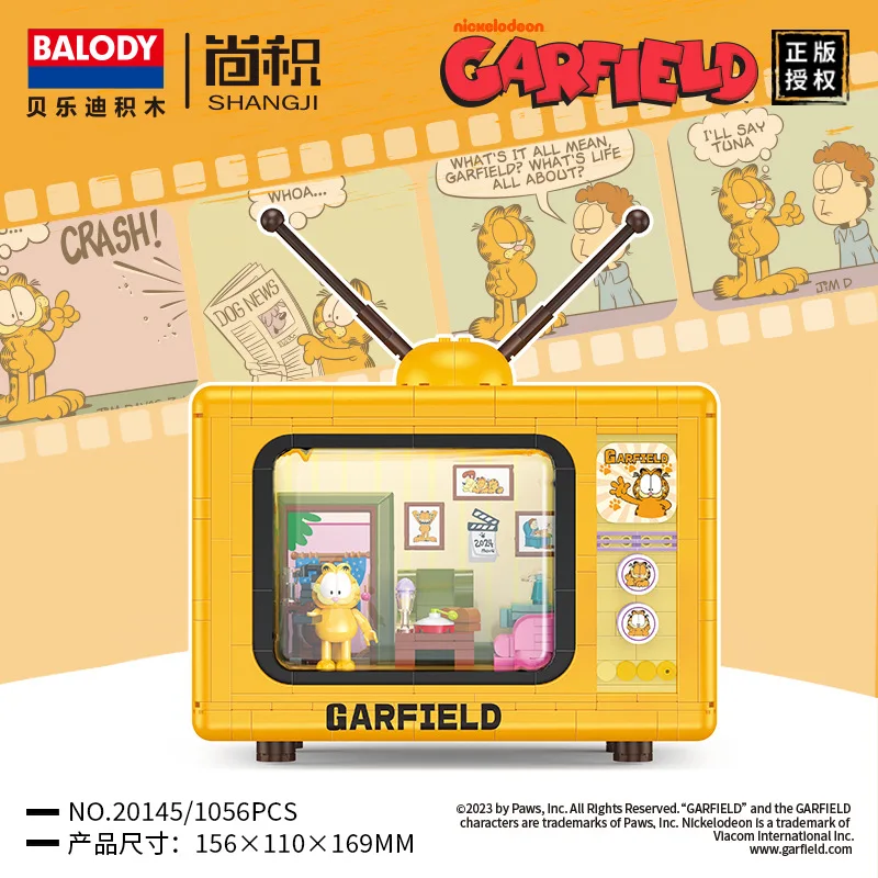 Balody-Garfield-Cat-Mini-Building-Blocks-Model-Open-Topped-Car-MOC-TV ...