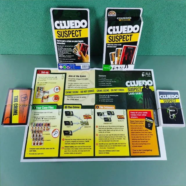 1pc “Cluedo Suspect” Fun Strategy Card Game,Party Board Games,Family ...