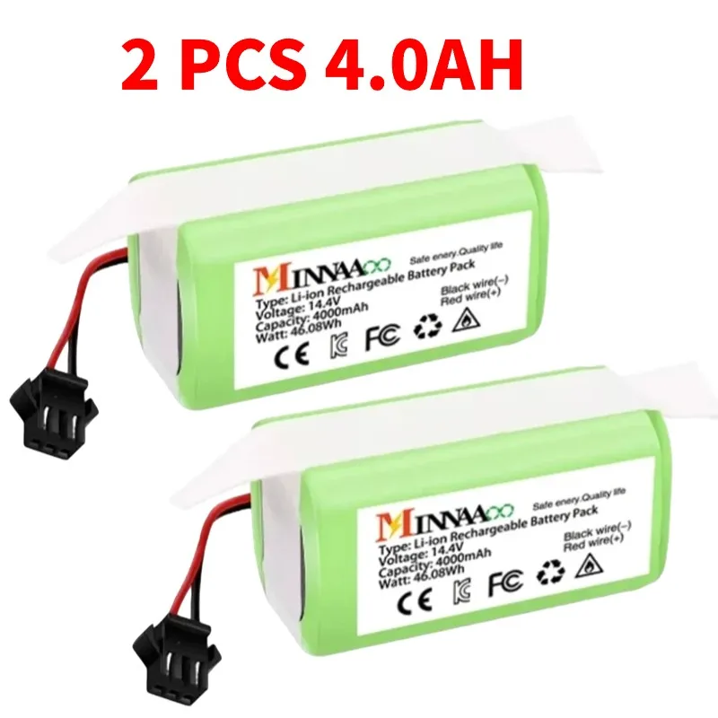 14-4V-4000mAh-Li-ion-Battery-for-for-Conga-990-1090-Tesvor-X500-Ecovacs ...