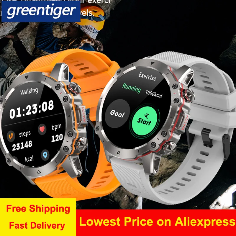 Men Smart Watch AK56 Sports Modes 400mah Health Monitor Bluetooth Call ...