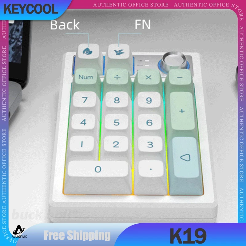 Keycool-K19-Keypad-3Mode-2-4G-Bluetooth-Wireless-Keyboards-19Keys-PBT ...