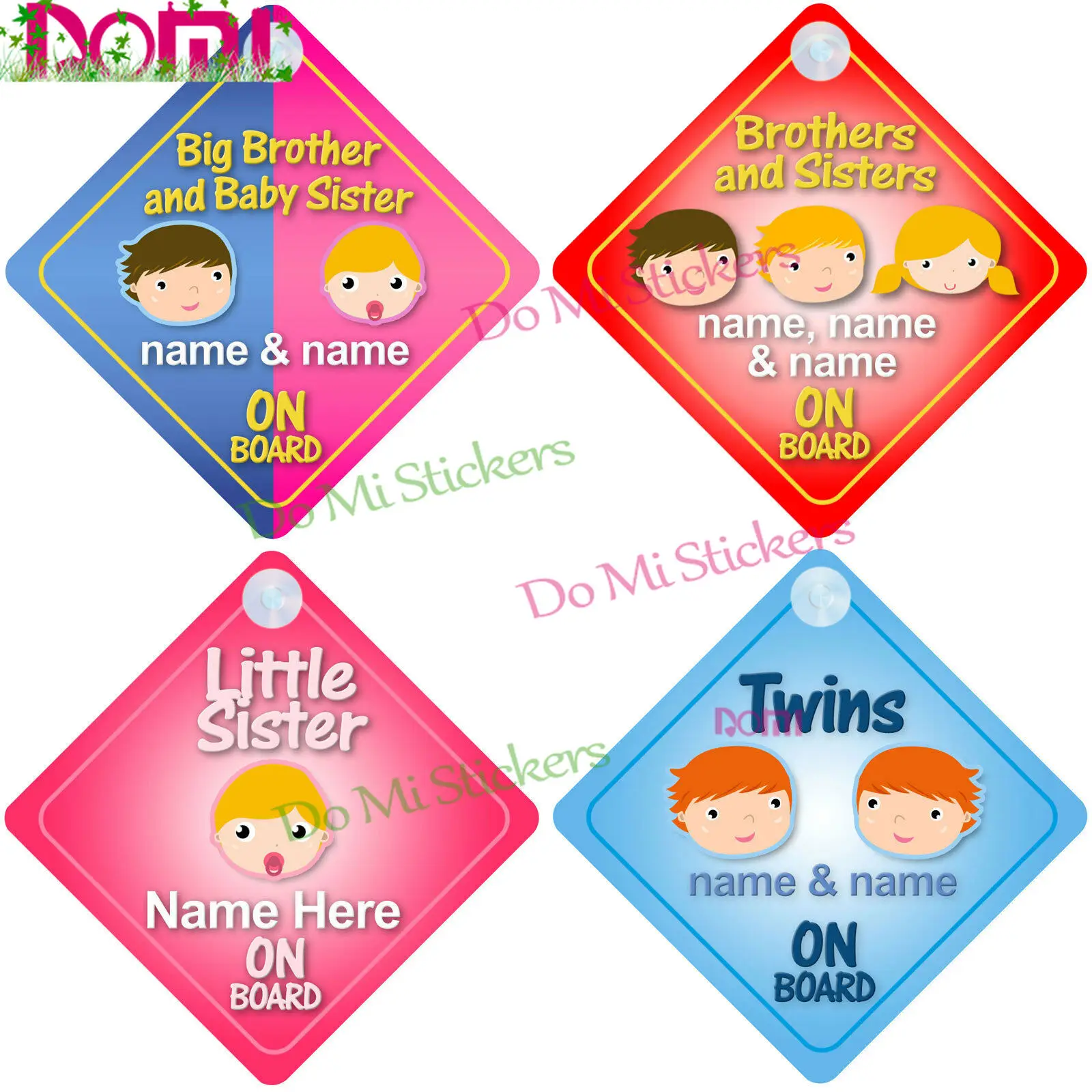Brother-Sister-on-Board-Car-Signs-Child-High-Quality-Vinyl-Cover ...