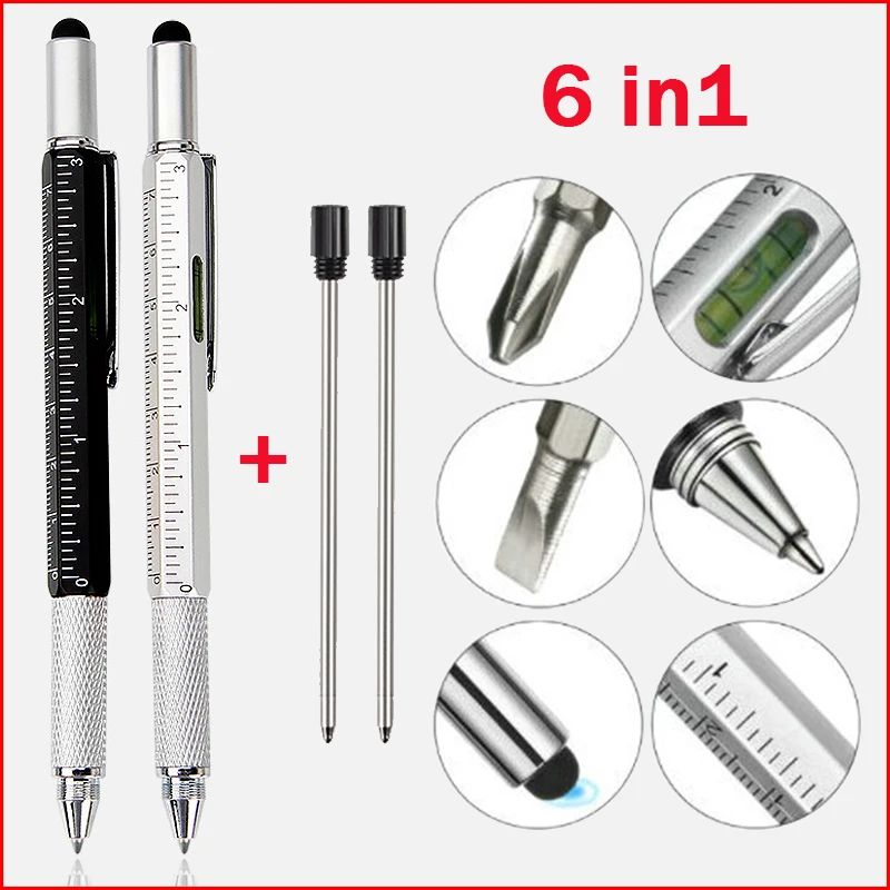 Luxury-Metal-Multifunction-Ballpoint-Pen-with-Measure-Technical-Ruler ...