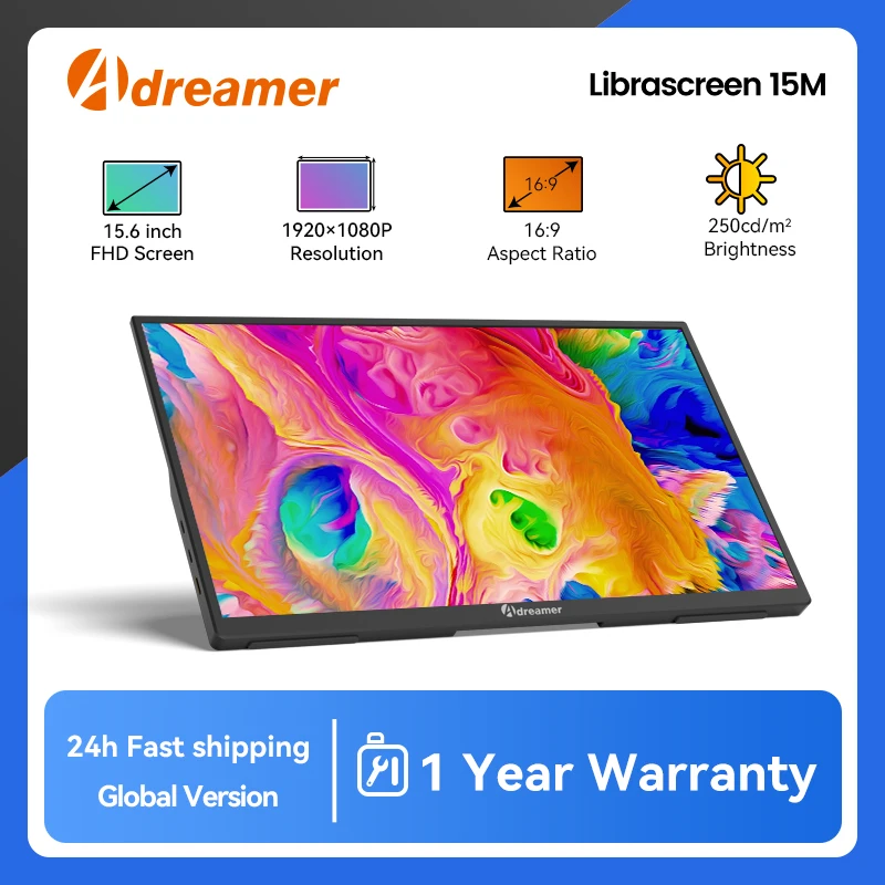 Adreamer-15-6-Desk-Display-Monitor-WLED-IPS-Screen-1920x1080-FHD-60Hz ...