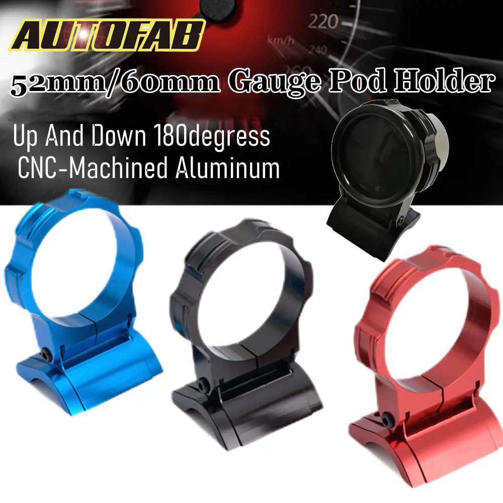 AUTOFAB 2" /2.36" Universal Aluminum Heavy Duty Single Gauge Pod Meter ...