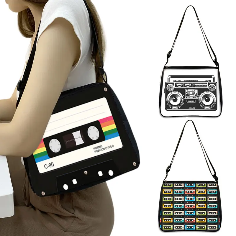 Cassette Tape Recorder Shoulder Bag | Cassette Tape Crossbody Bags ...