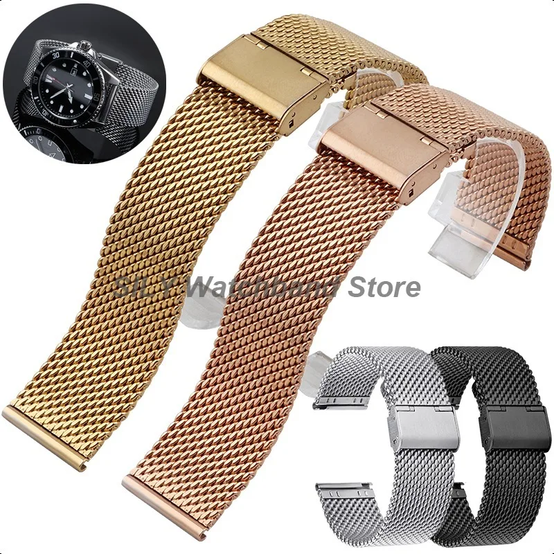 for DW for Omega 1.0mm Milanese Mesh Loop Watch Band 18mm 20mm 22mm ...