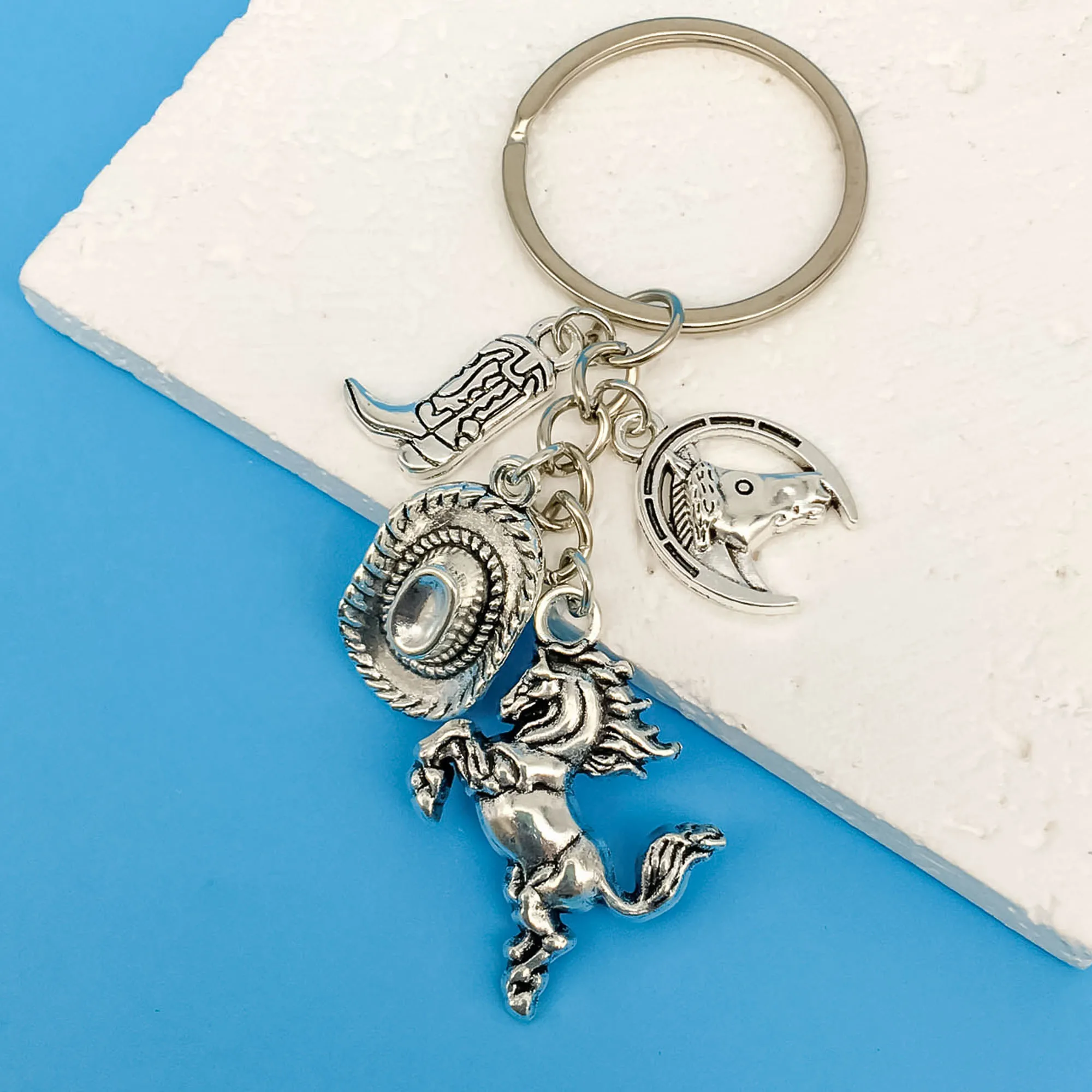 1pc Sporty Western Cowboy Hat & Boots & Horse Keychain Men's Fashion ...