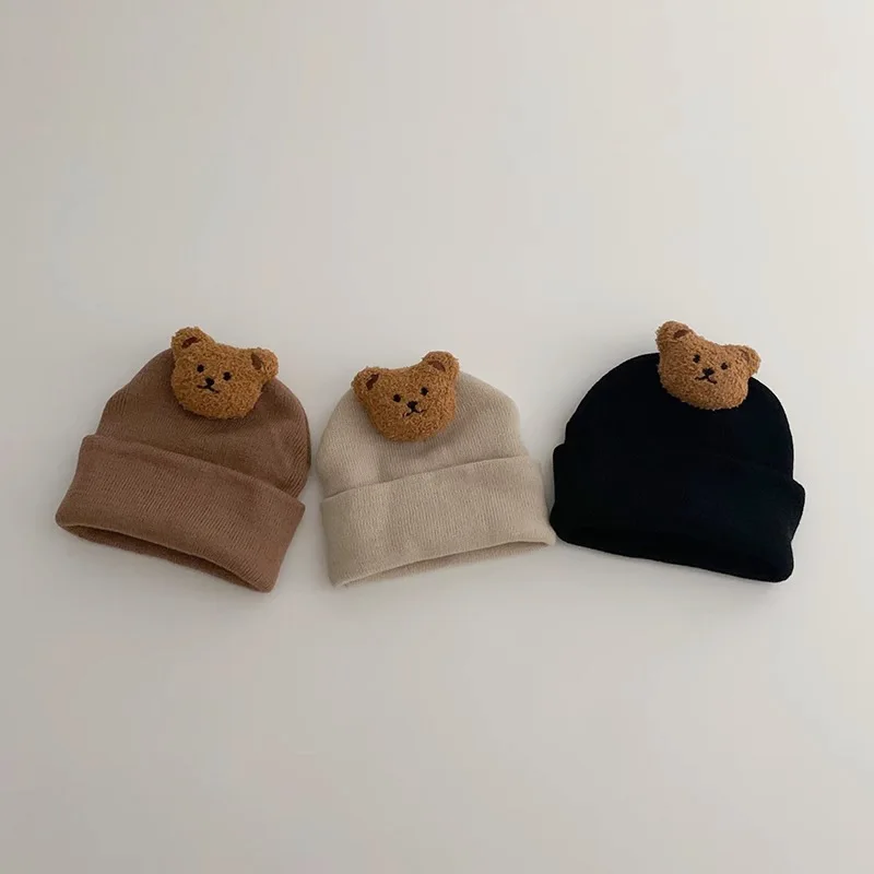ins-baby-wool-cap-fall-and-winter-bear-cute-1-2-years-old-baby-simple ...