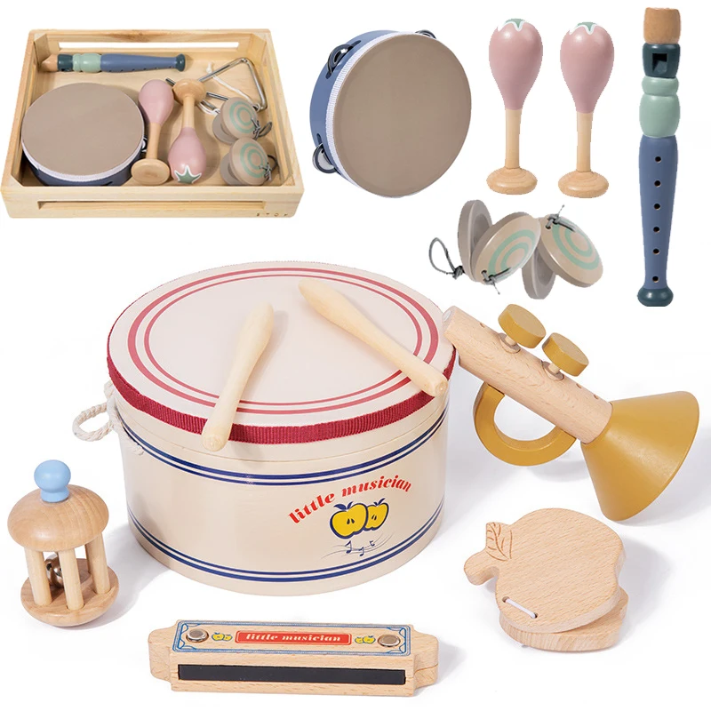 Conjunto-de-instrumentos-musicais-de-madeira-para-crian-as-brinquedos ...