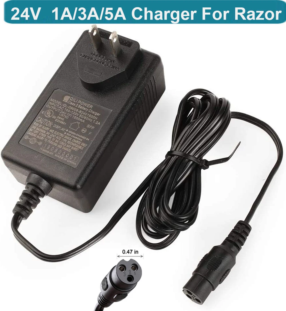 Cargador para Razor E200, E300, PR200, E100, E500, MX350, Dirt Quad ...