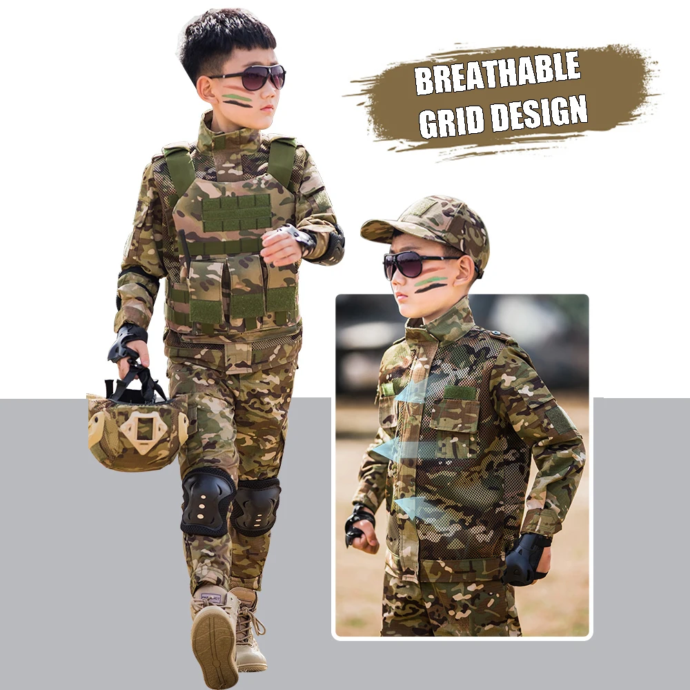 Outdoor Kids Military Training Uniform Set Children Boys Girls Special ...