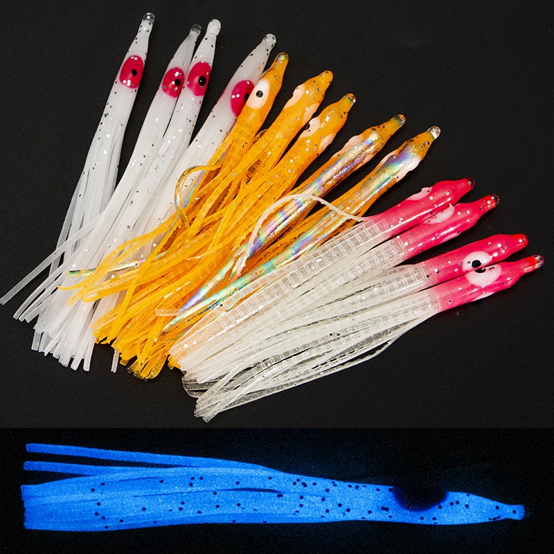 Fishing Lures Octopus Fishing Lure Lure | Rubber Fishing Accessories - 10pcs Luminous - Aliexpress