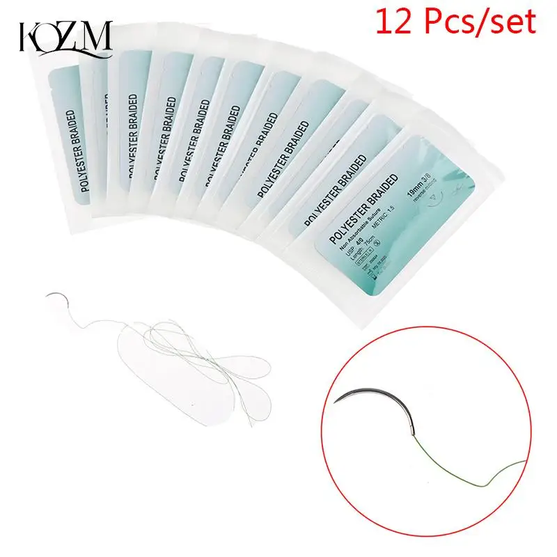 Surgical-Synthetic-Skin-Suture-Thread-with-needle-Surgeon-Veterinary ...