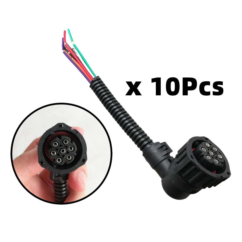 10Pcs Rear 7Pin Connector Plug For Scania Volvo FH FM FL Mercedes Benz ...