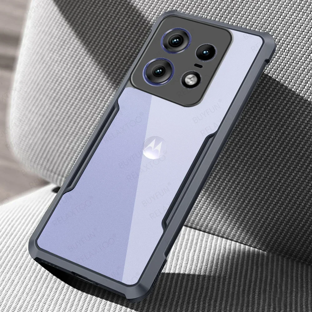 For-Motorola-Edge-50-Pro-Case-Acrylic-Transparent-Armor-Shockproof ...