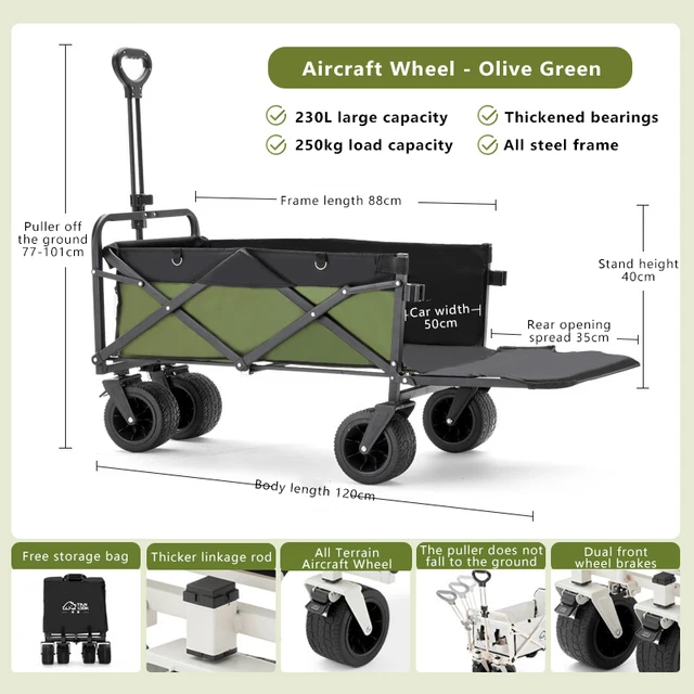 Outdoor Foldable Camping Cart - Festival Cart - Camping Trolley ...