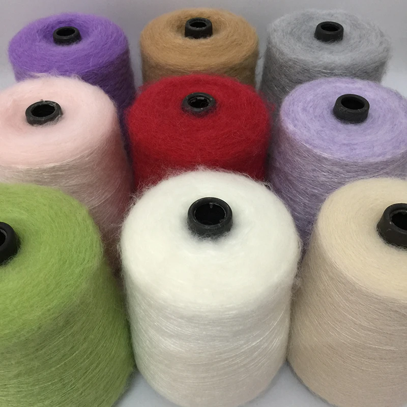 500g Mohair Silk Wool Yarn For Knitting Thin Angora Crochet Thread Soft ...