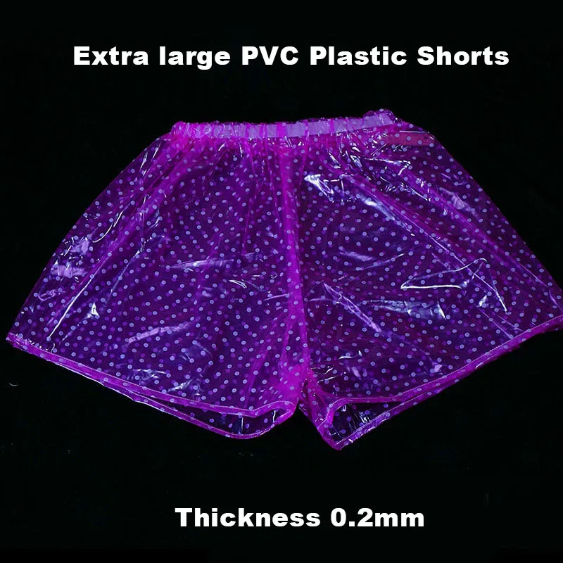Extra large Man's PVC See Through Boxer Shorts Women Soft Thin Elastic ...