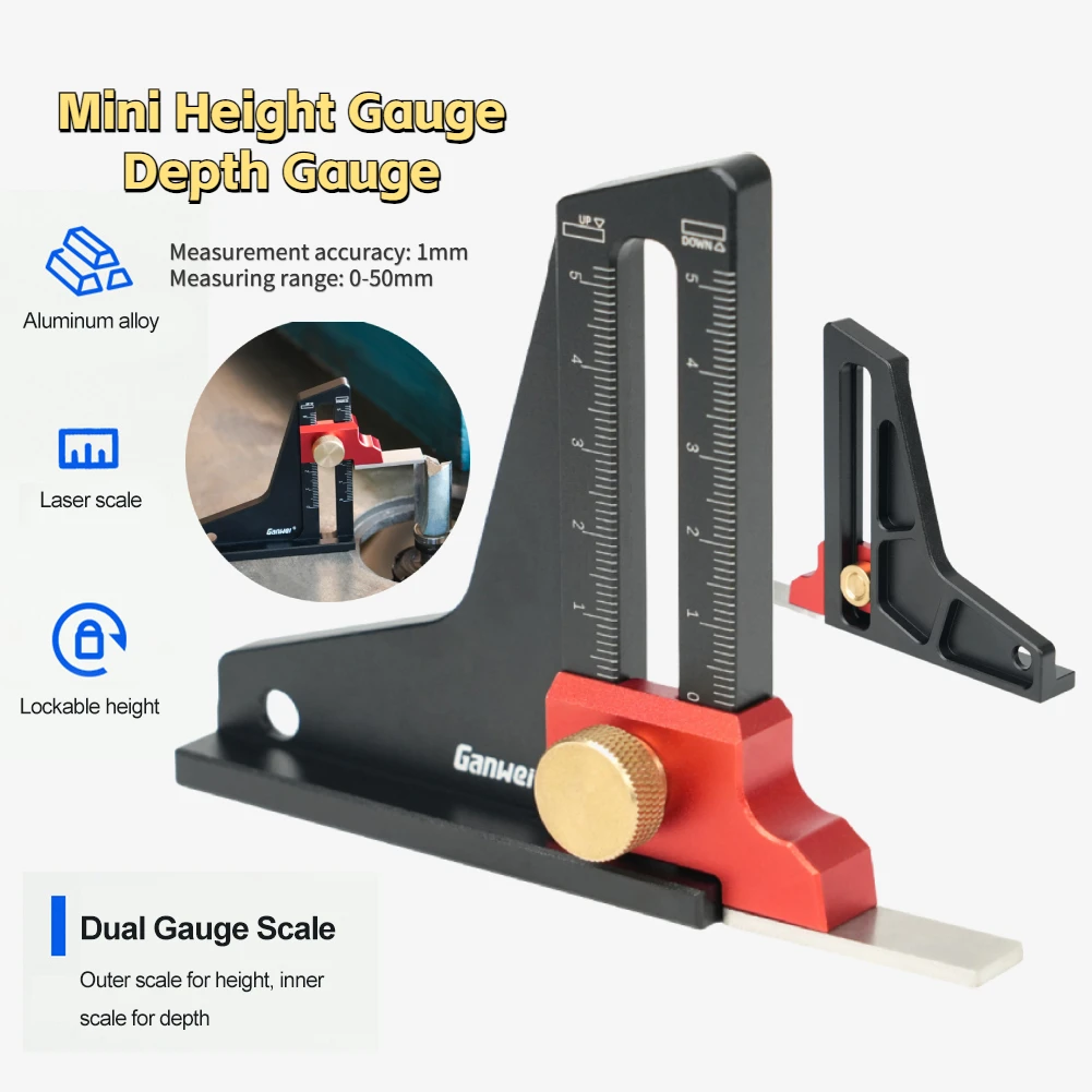 Woodworking-Precision-Height-Depth-Ruler-Adjustable-Height-Depth ...