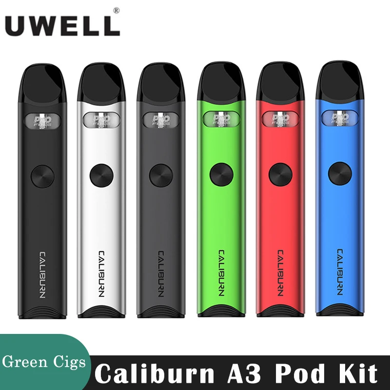 Original Uwell Caliburn A3 Pod Kit Vape 13W 520mAh Battery 2ML ...