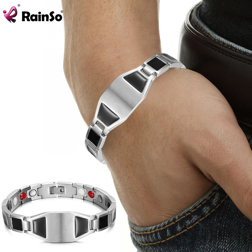 Rainso-Jewelry-For-Men-Bracelet-Bio-Energy-Health-Magnetic-Bangle-for ...