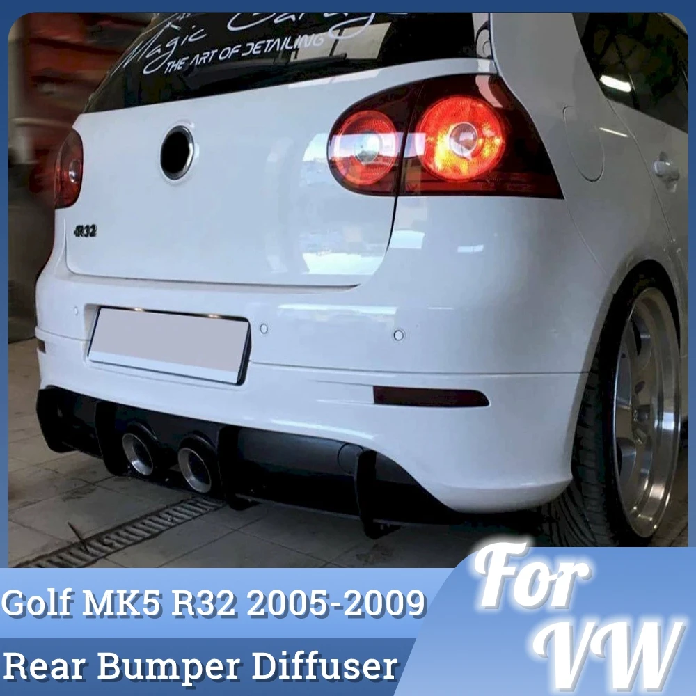 Black ABS Rear Bumper Diffuser Rear Side Splitters Spoiler Lip Trim for ...