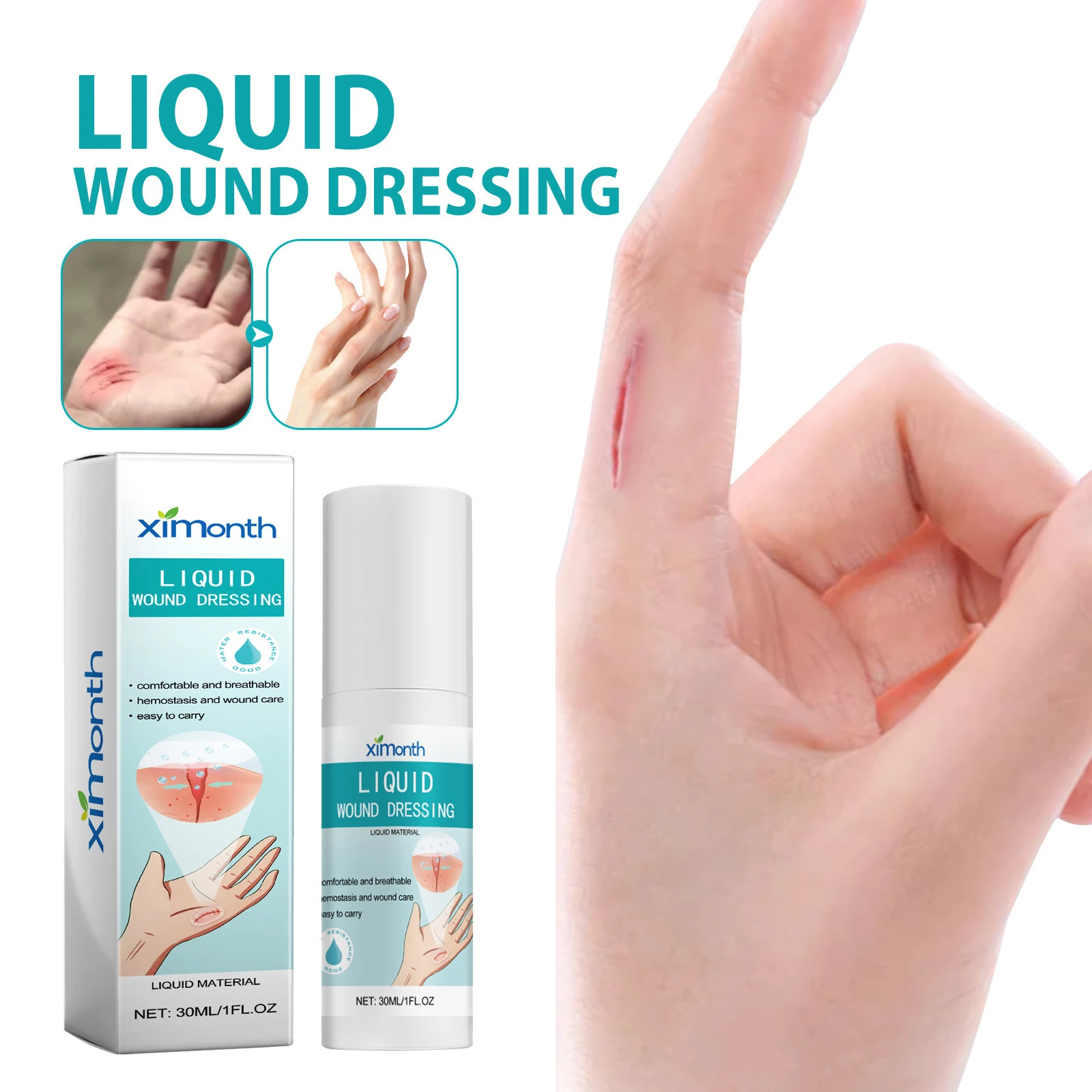 Liquid Bandage Spray Bleeding Bruising Skin Recovery Promote Wound ...
