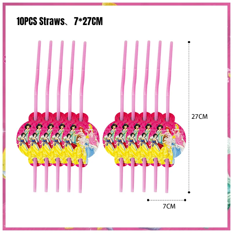 Suministros de decoración para fiestas de cumpleaños de princesas de Disney, Blancanieves, Bella ...