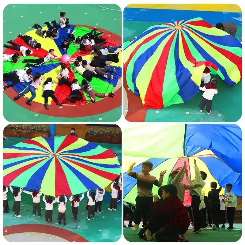 Rainbow-Parachute-Multi-Person-Interaction-Outdoor-Toy-Rainbow-Umbrella ...