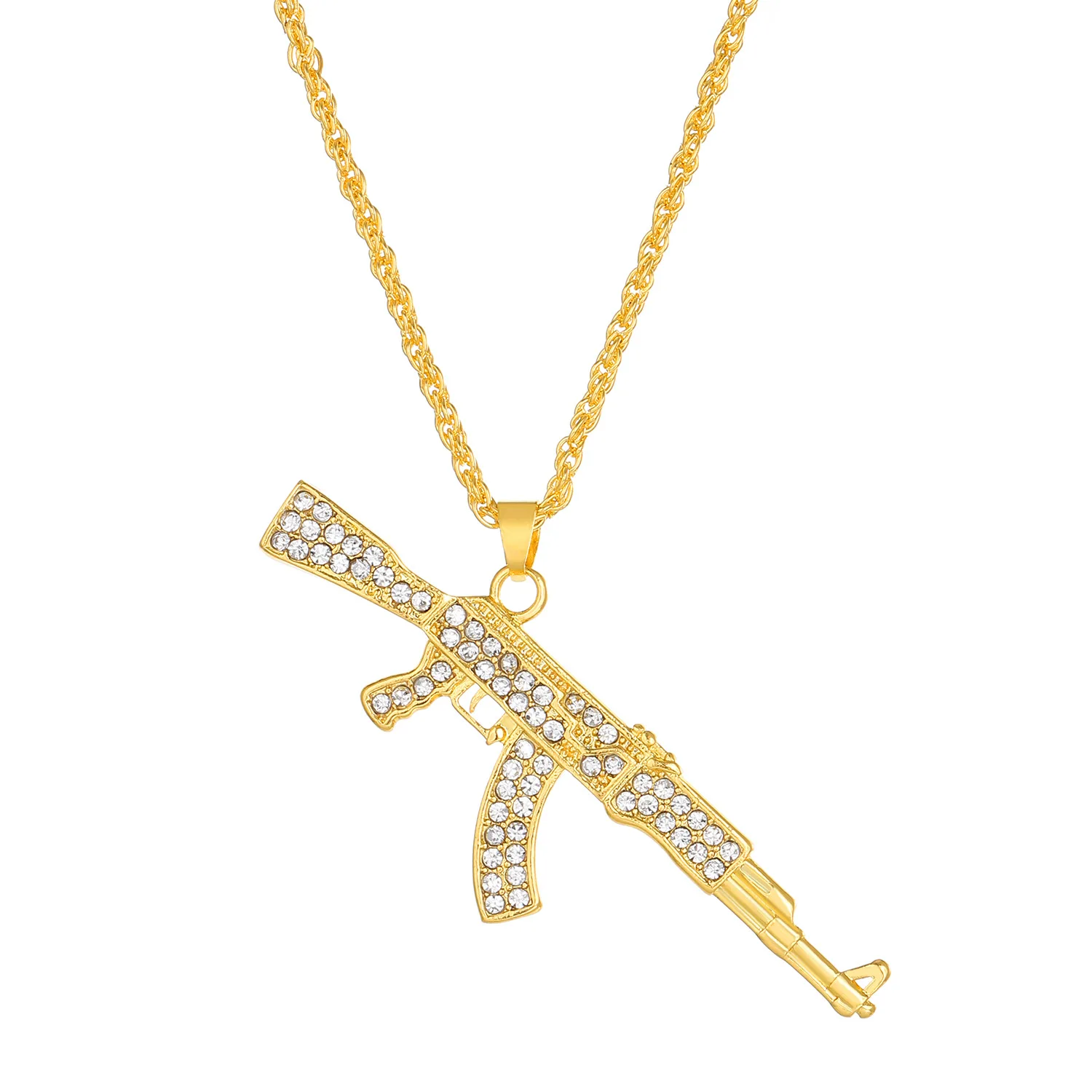 Men-s-punk-hip-hop-full-diamond-submachine-gun-necklace-creative ...