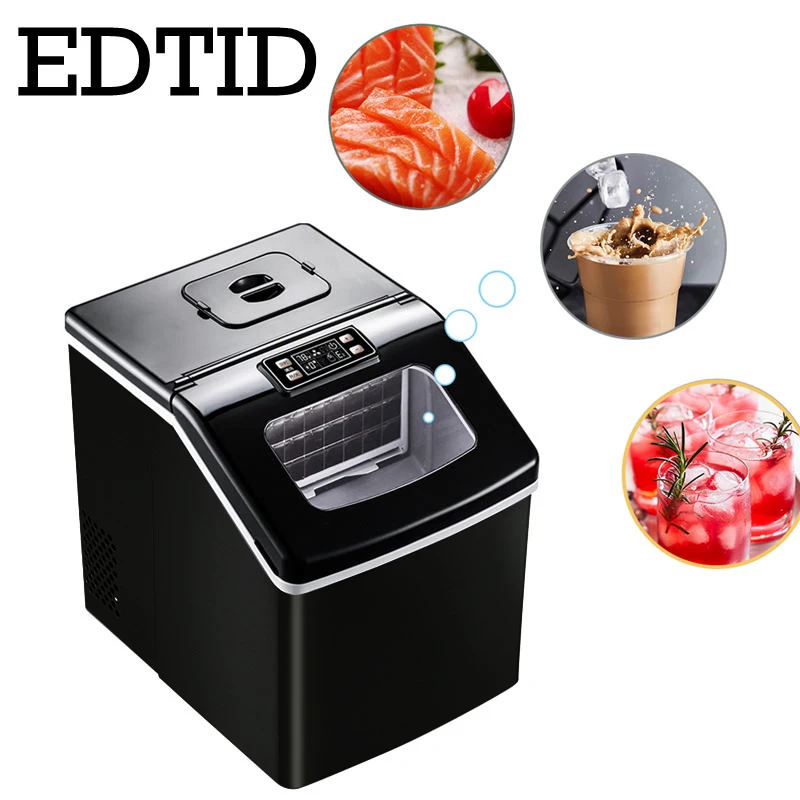 Commercial-Ice-Making-Machine-English-Panel-Household-Coffee-Shop-Milk ...