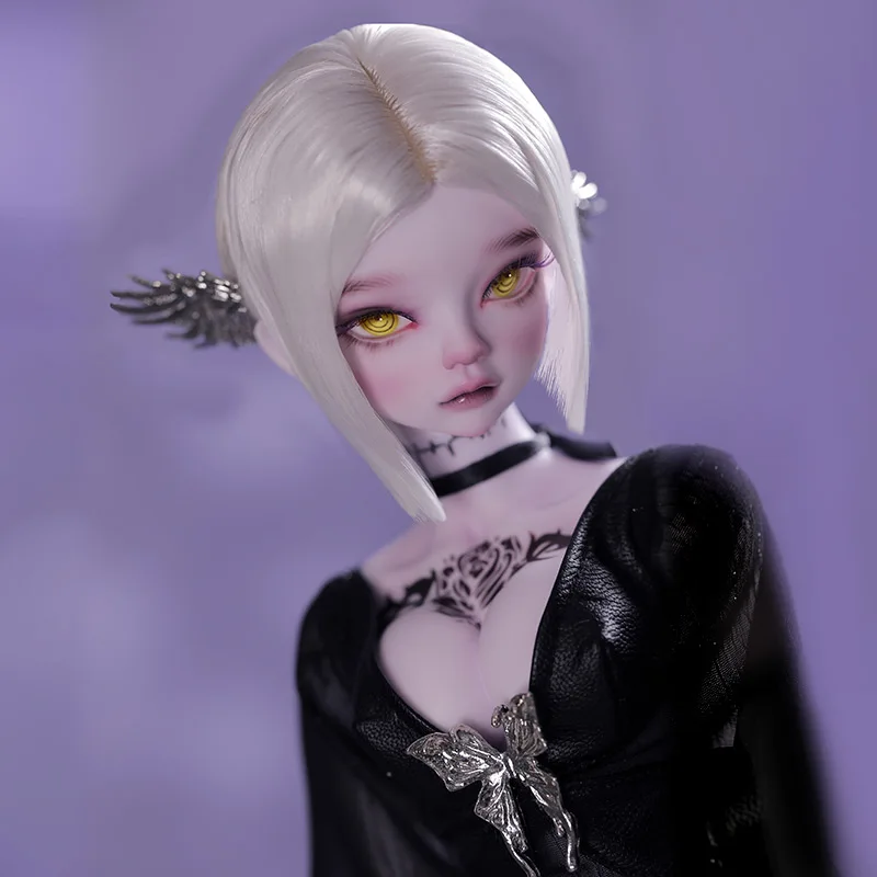 BJD Doll 1/4 isoom Wuyin New Release Active Line Girl E Body Vintage Black Slit Skirt Girl Doll ...