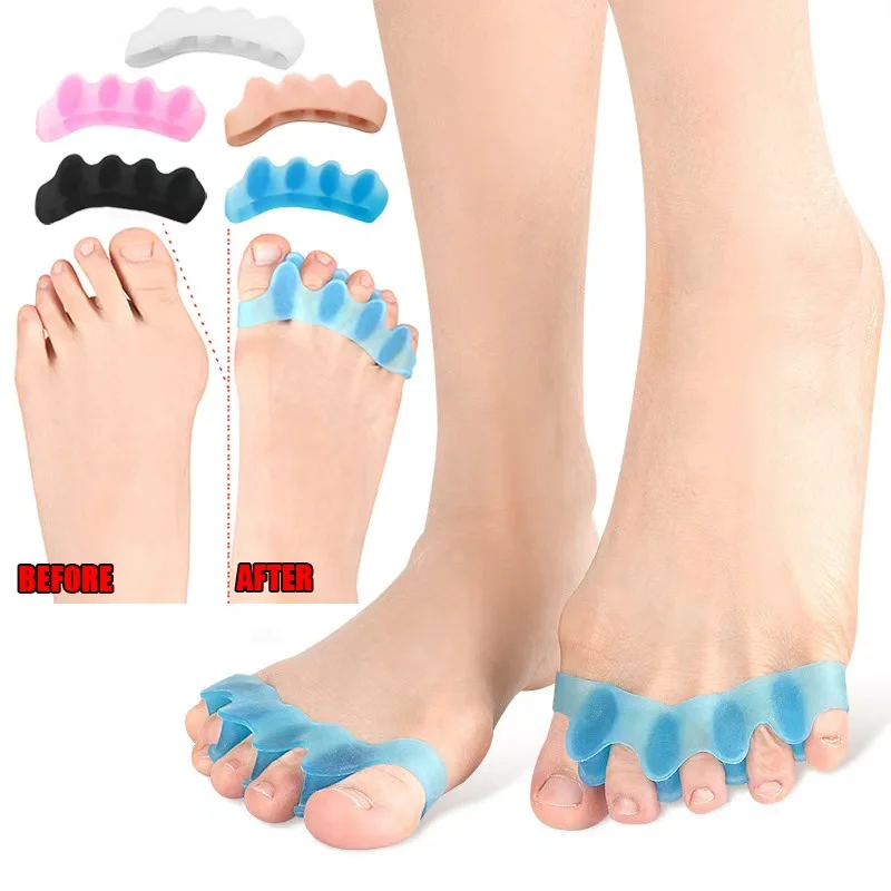 1 Pair Silicone Toe Separator - Bunion Corrector & Hammer Toe ...