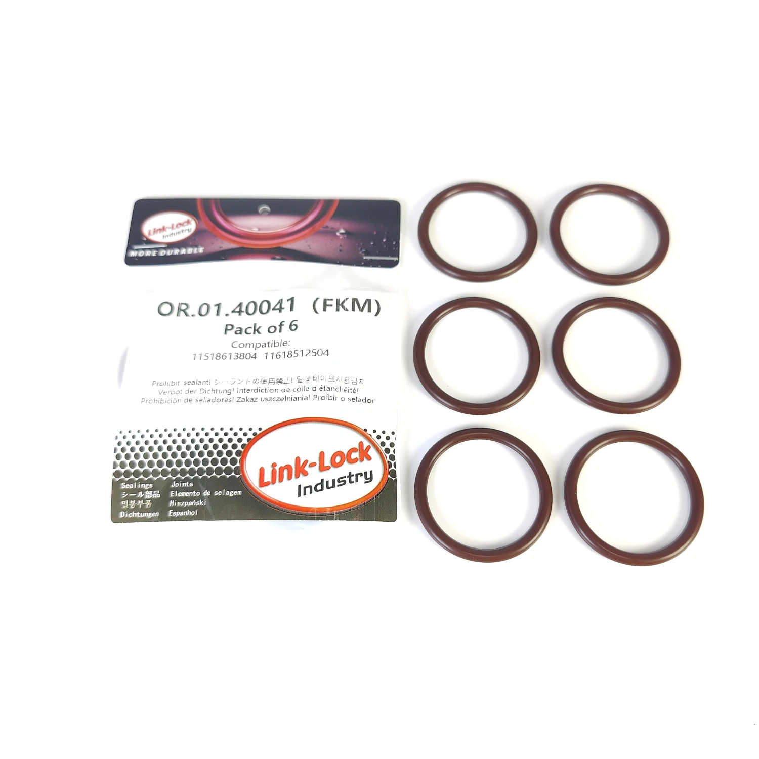 6PCS FKM Viton OR.01.40041 Water Pump/Thermostat O-Ring Gasket ...