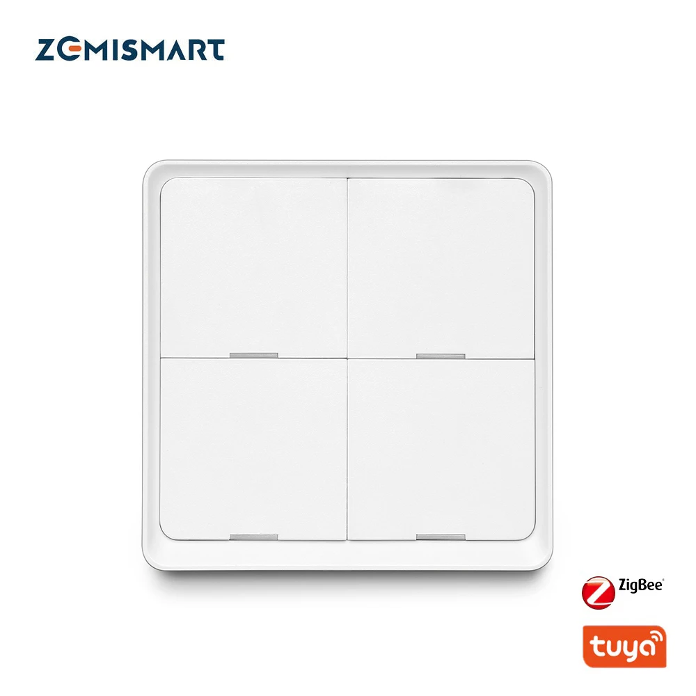 Zemismart-4-Gang-Tuya-Zigbee-Wireless-Switch-Battery-Power-Sticker ...