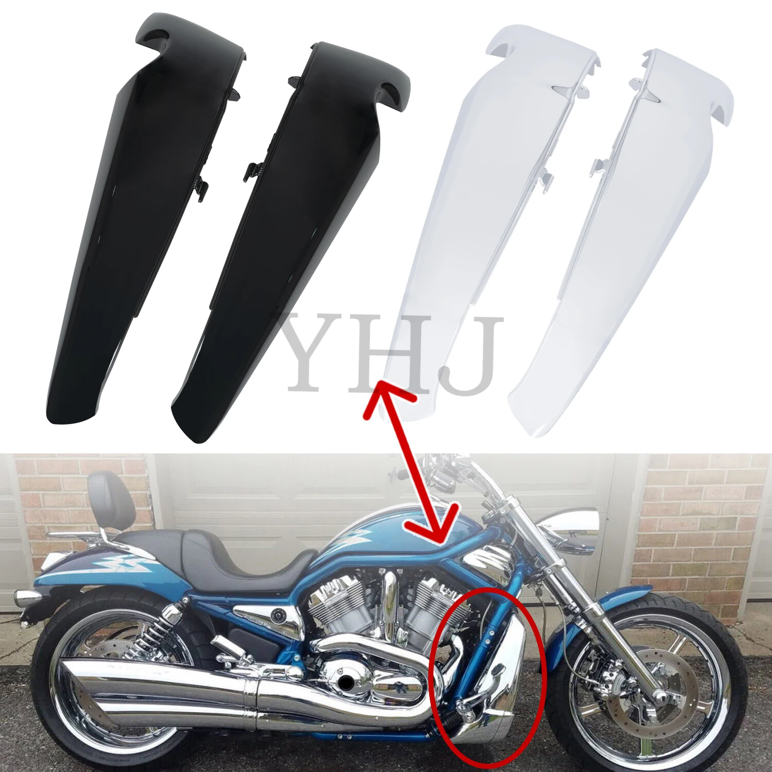 Motorcycle-Radiator-Side-Covers-Shrouds-For-Harley-Davidson-V-Rod-VROD ...