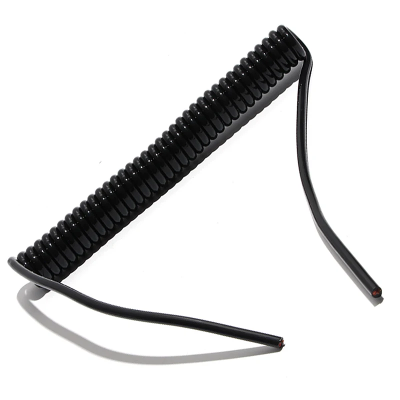 Flexible High Temperature Spring Power Cord Black Multi 2 Cores 2mm ...
