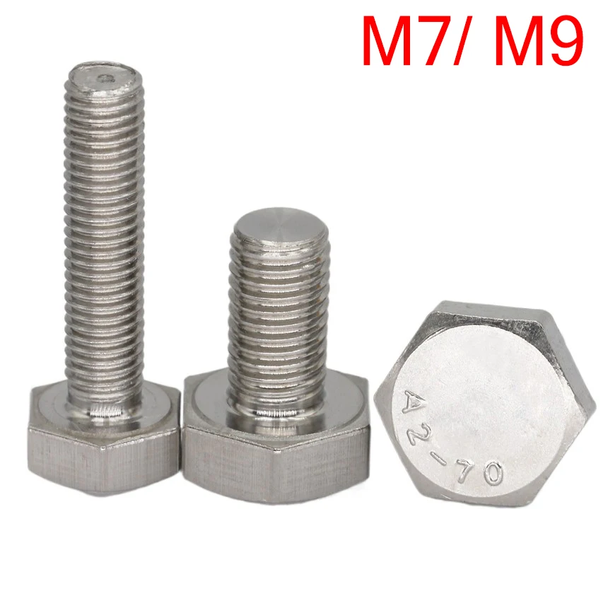 M7 M9 1mm 1.25mm 1.5mm Fine Thread Pitch 10-100mm 304 Stainless Steel ...