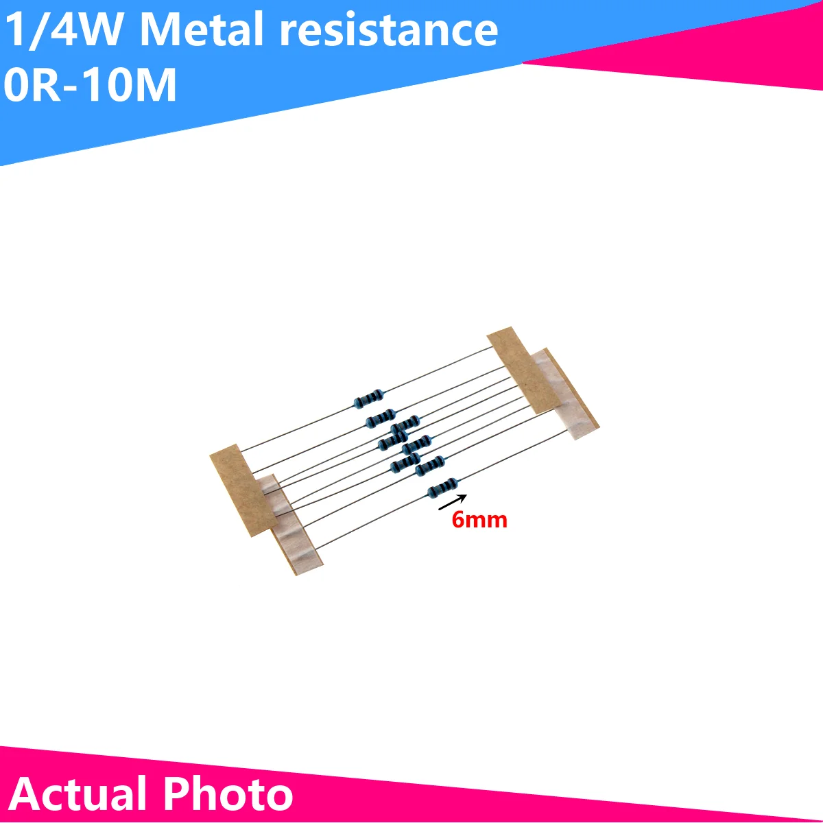 50PCS 1/2W 0.5W resistor resistance Metal film 1R 2R 3R 4.7R 10R 33R ...
