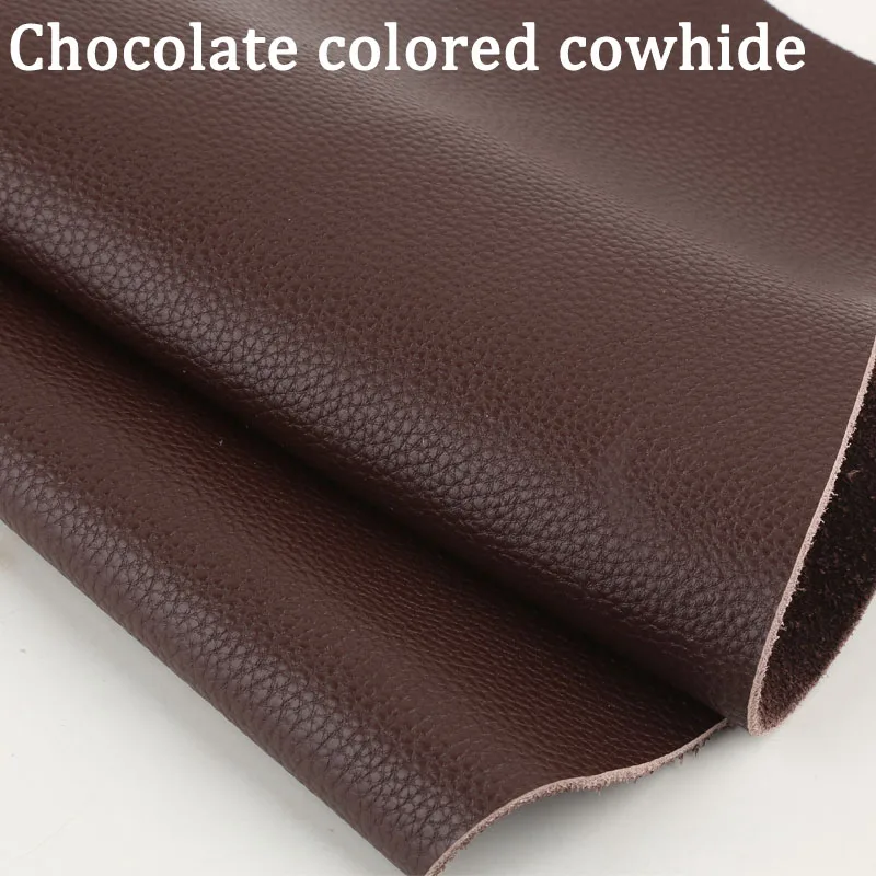 Chocolate colored top layer cowhide leather material, genuine leather ...