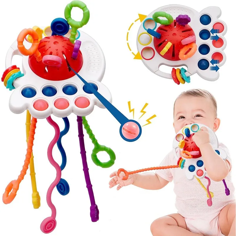 Montessorri-Toys-Silicone-Pull-String-Fidget-Toys-Baby-Sensory-Activity ...