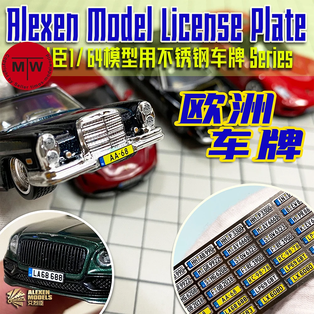 Alexen-1-64-Scale-Vehicle-Car-USA-Europre-German-France-Metal-License ...