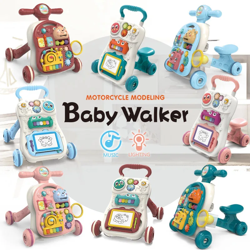 Baby-Drag-Walker-with-Wheel-Kawaii-Elephant-Musical-Toy-Push-Walking ...